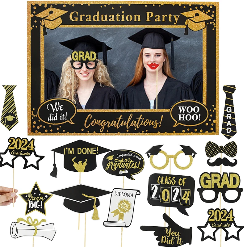 2024-Graduation-Party-Photo-Booth-Props-Congratulation-Graduation-Party ...