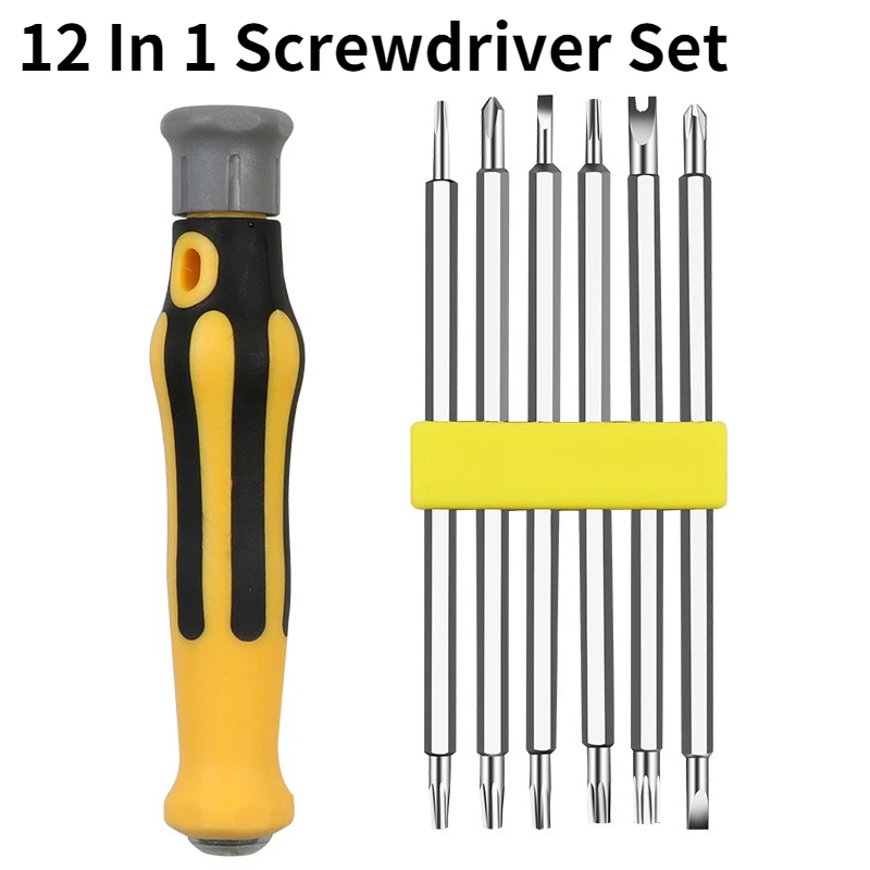6pcs-12-in-1-Screwdriver-Set-Insulated-Magnetic-Screwdriver-Bit-Hex ...