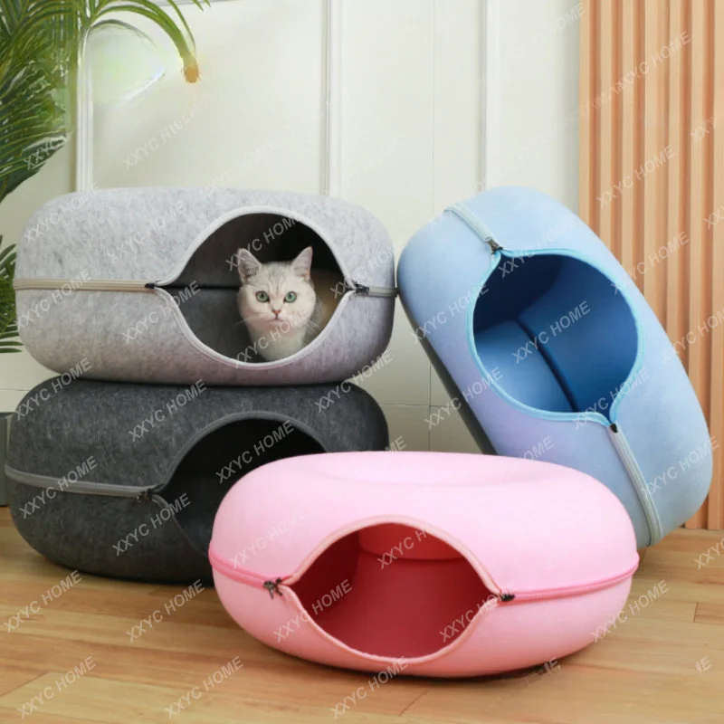 Cat-Nest-Four-Seasons-Universal-Removable-and-Washable-Felt-Tunnel-Tire ...