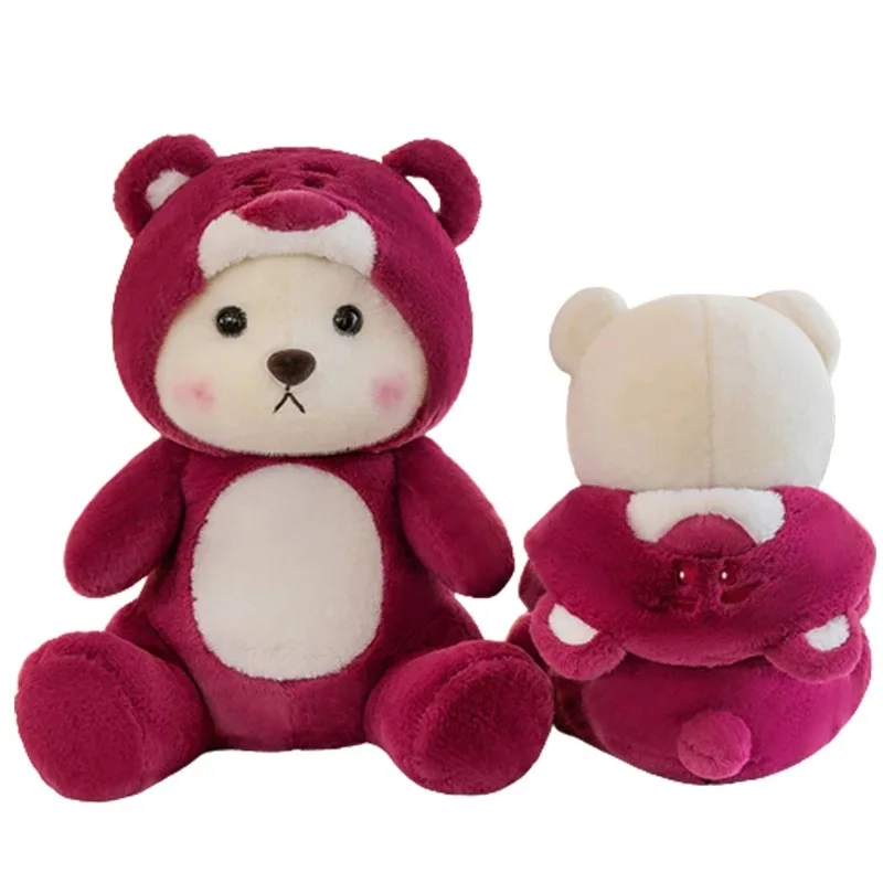 Stuffed-Lina-Bear-Costume-Pink-Bear-Plushie-White-Bear-Wearing ...