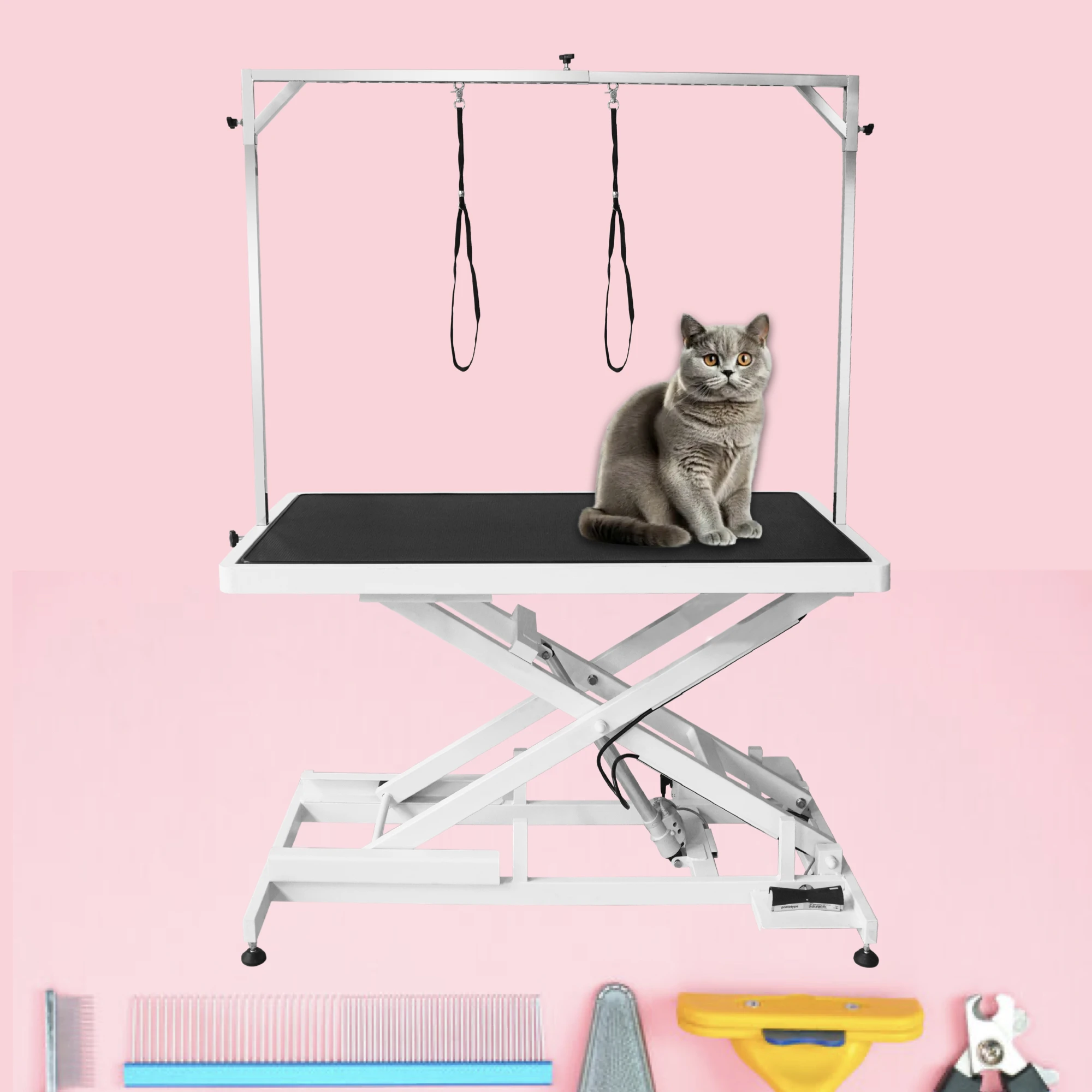 Petsproofing Stainless Steel Electric- Height Adjustable Pet Trimming ...
