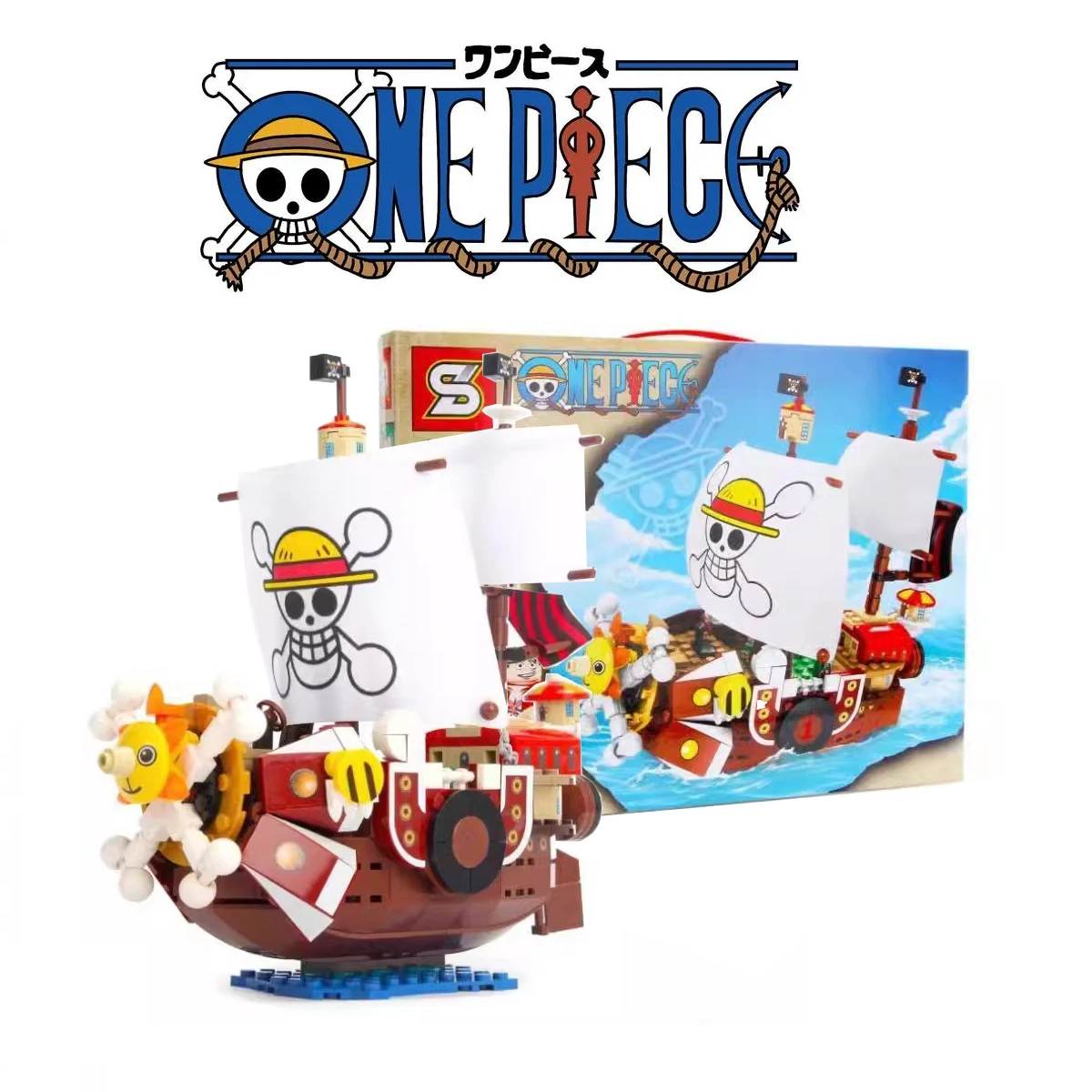 One-Piece-Thousand-Sunny-Pirate-ship-Building-blocks-Luffy-Zoro-Usopp ...