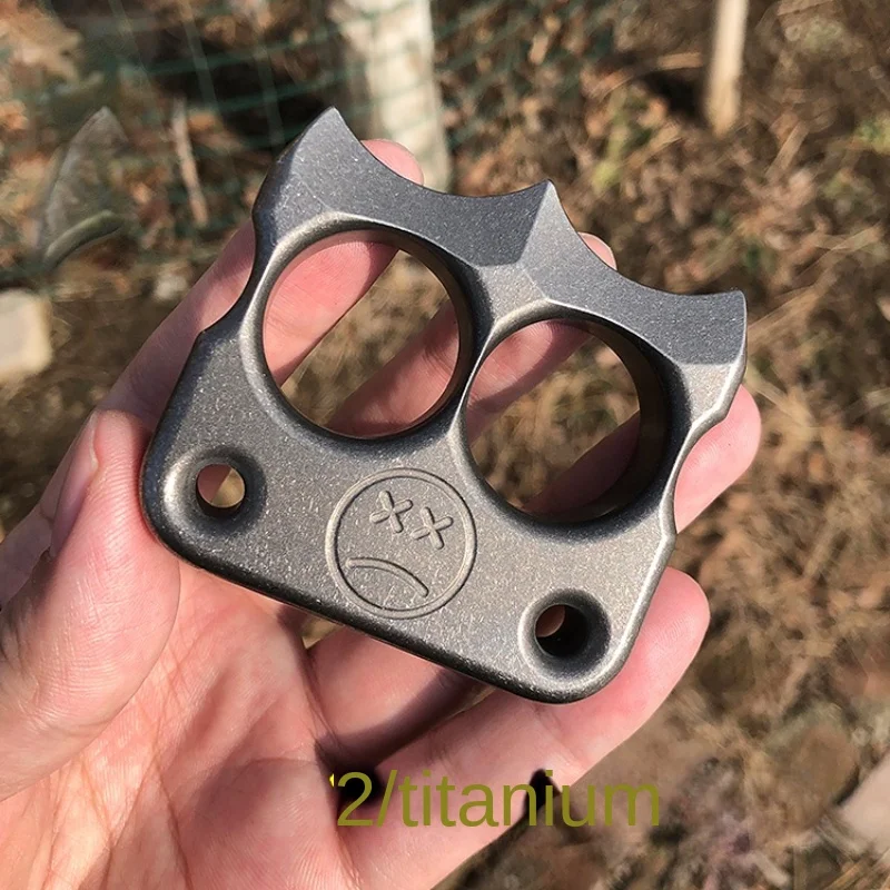 Titanium-Alloy-Double-Finger-Brass-Knuckle-EDC-Domestic-AFK-Pointed ...