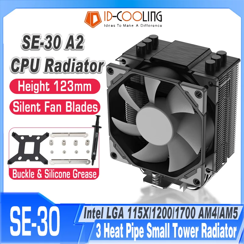 ID COOLING SE-30 3 Heat pipes Small Tower Radiator 4Pin PWM Shock ...