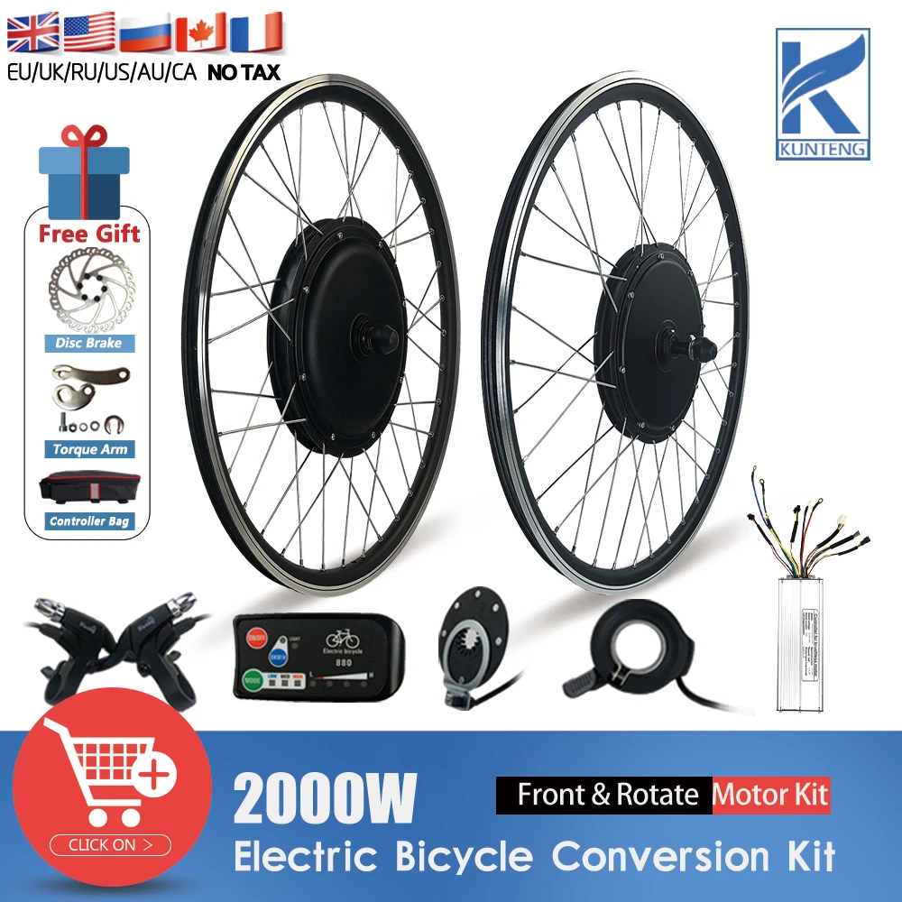 Electric Bicycle 48v 2000w Front Rear Hub Motor Wheel 20inch-700c ...