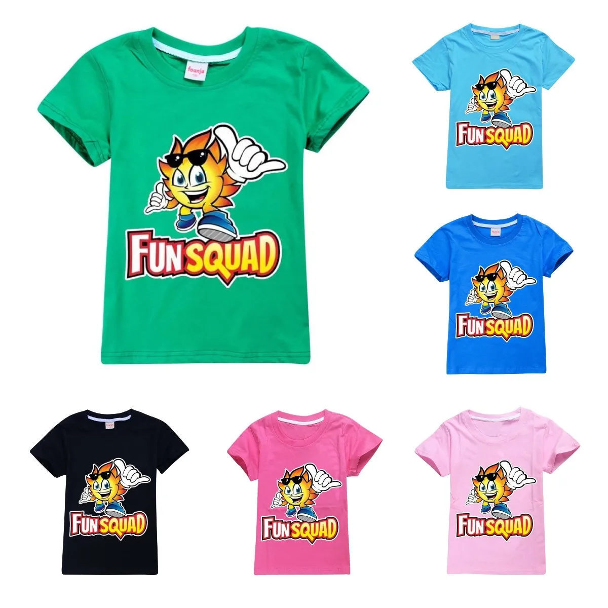 Summer Kids Clothes Fun Squad Gaming Boy Girl Anime T Shirt Print ...