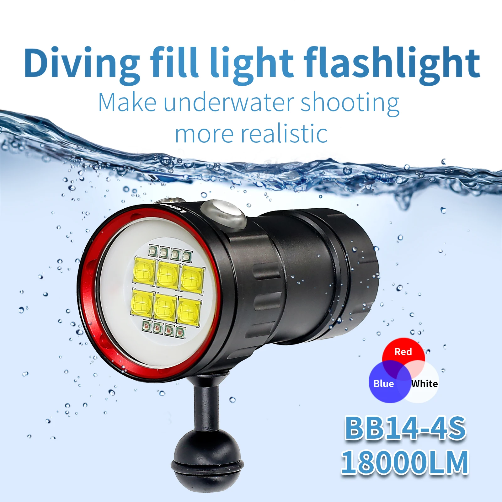 LetonPower-Underwater-27-LED-Photography-Video-Diving-Flashlight-Light ...
