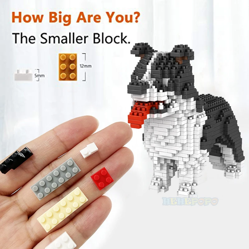 Cartoon-Animal-World-Kawaii-Border-Collie-Building-Blocks-Dog-Pet-3D ...