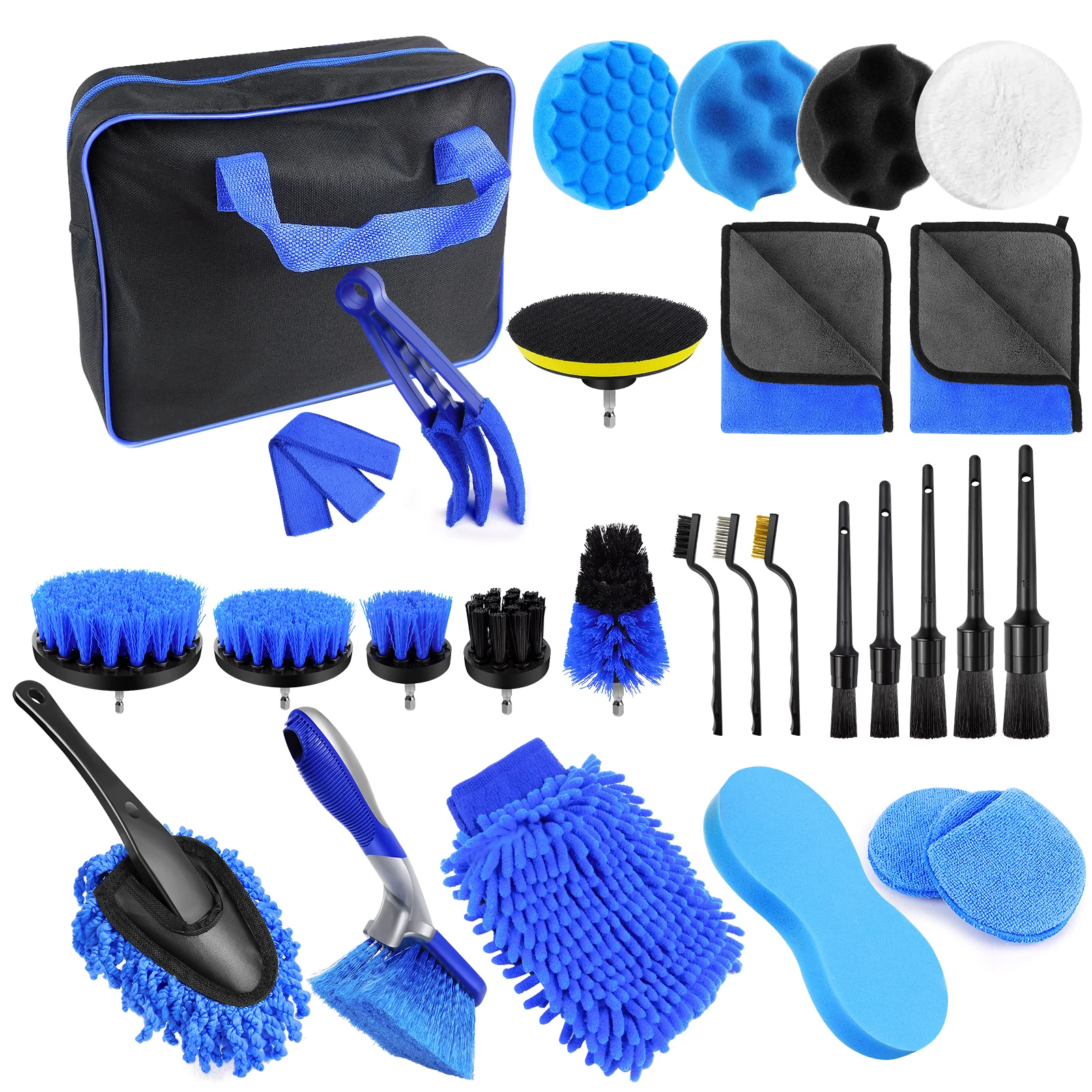 Car Detailing Brush Set, Kit, Brushes, Cleaning Windshield Tool ...