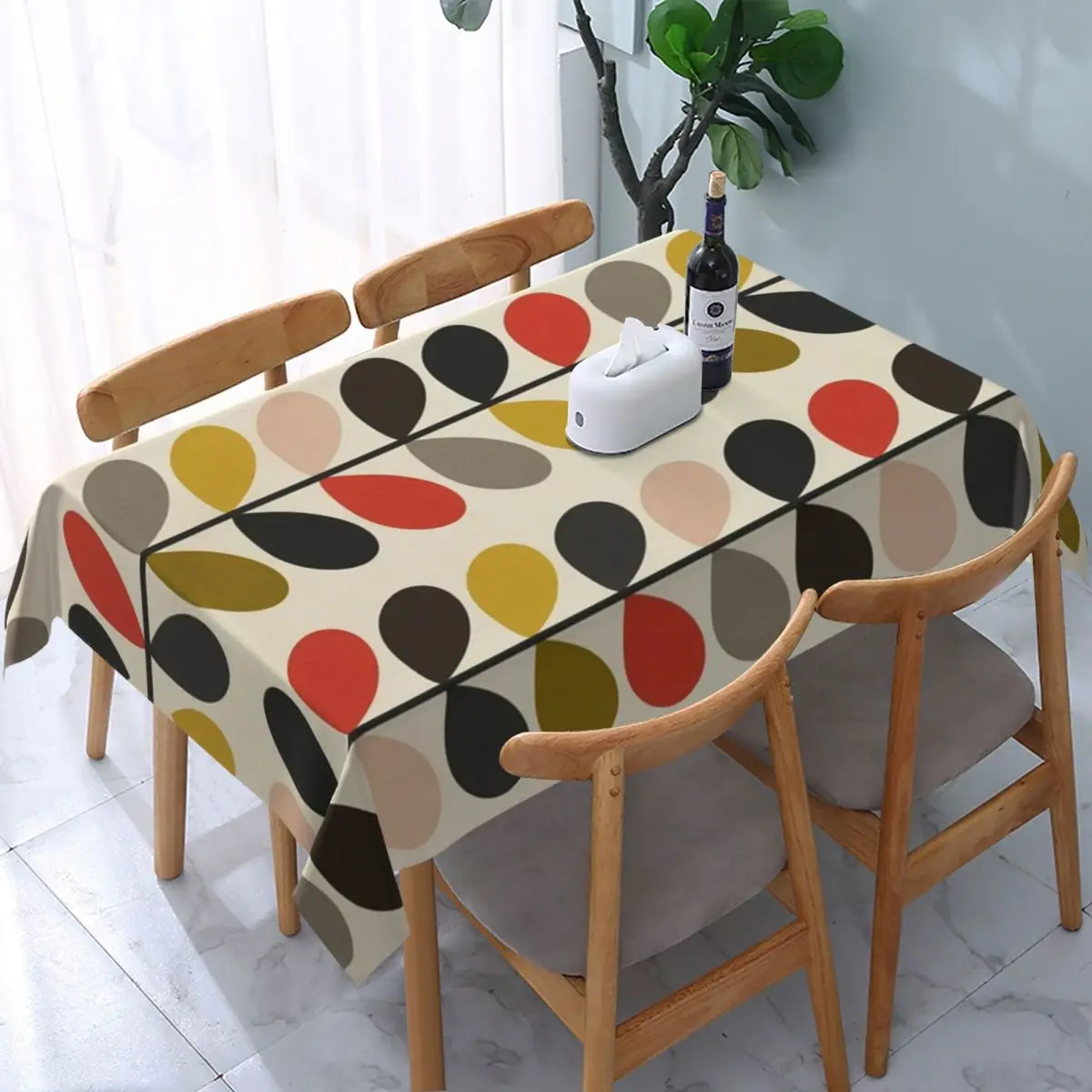 Oilproof-Orla-Kiely-Multi-Stem-Table-Cover-Elastic-Fitted-Flowers ...