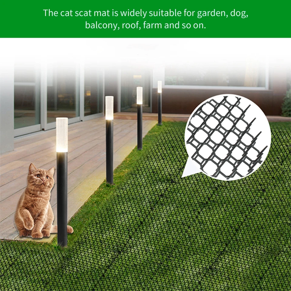 How To Stop Cats Pooping In Garden Cat Deterrent Mat, 30 * 200cm Cat ...