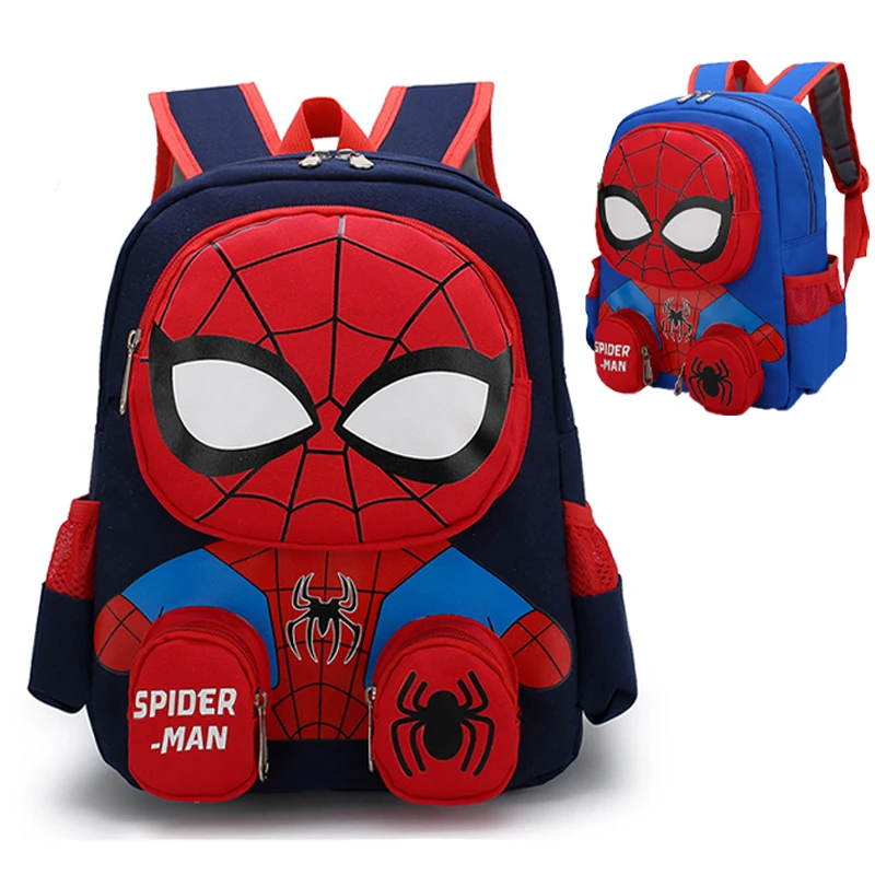 Spiderman-Backpacks-Super-Heroes-Student-School-Bag-Cartoon-3d-Stereo ...