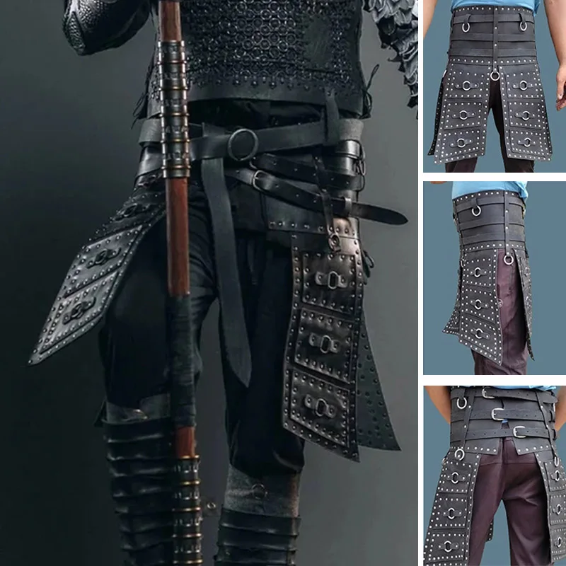 Medieval-Viking-Knight-Cosplay-Leather-Tasset-Belt-Nordic-Warrior ...