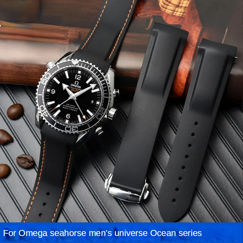 Silicone-Watch-Strap-for-Omega-Seahorse-Men-s-Universe-Ocean-Series ...