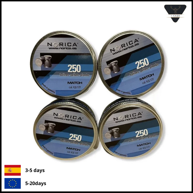 4 caixas balines norica match 4.5mm 250 unidades alvo ar comprimido ...