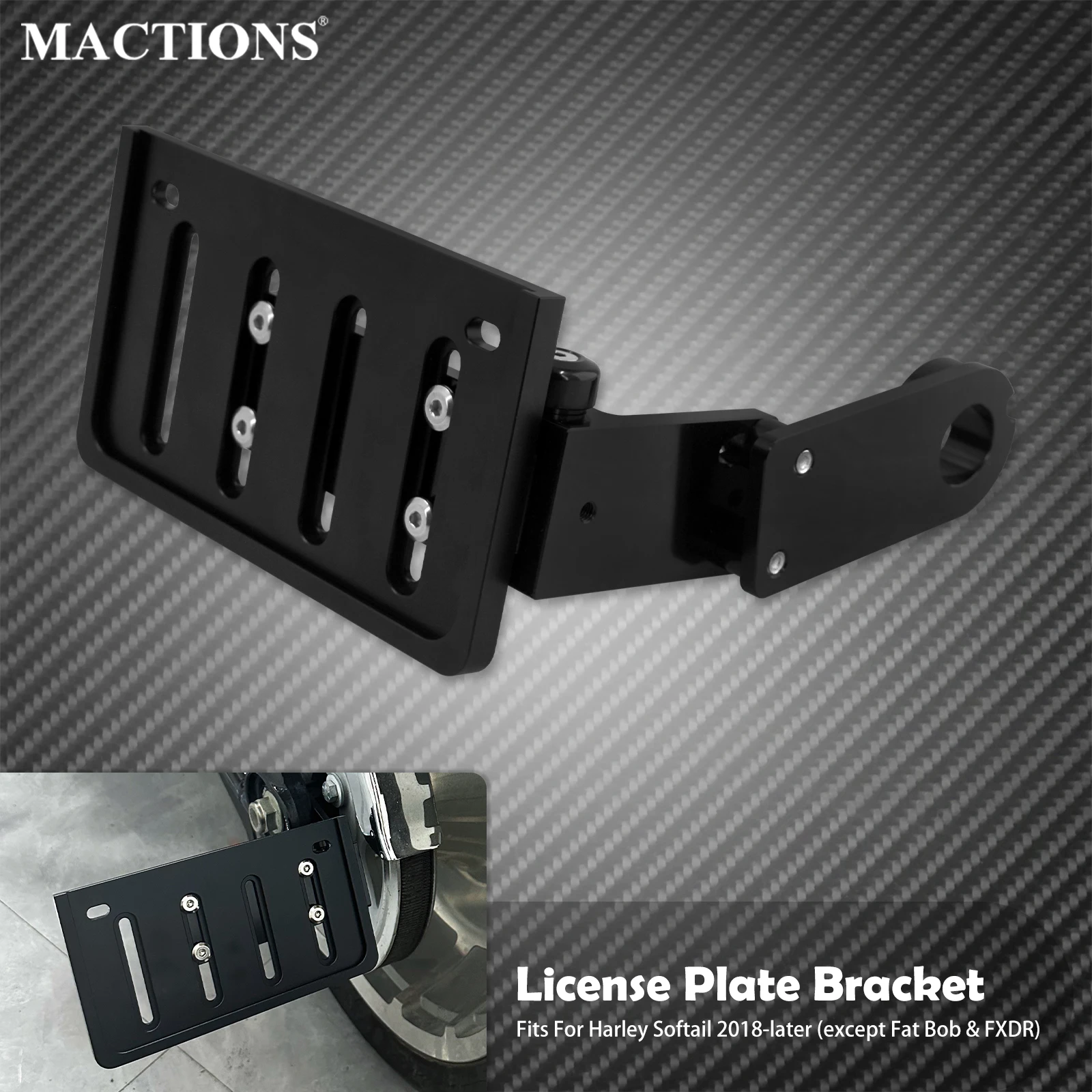 Motorcycle Side Mount Licence Plate Bracket Rear Mount Support Holder ...
