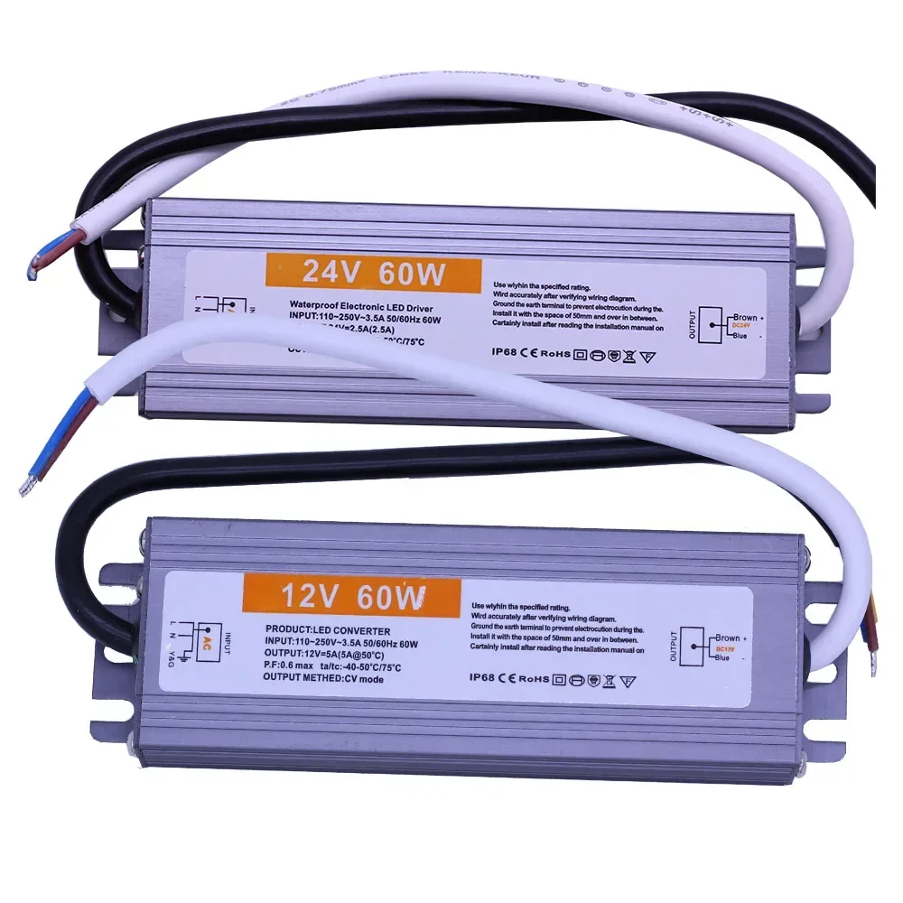 Ultra thin Size IP67 Waterproof Power Supply IP67 AC to DC12V 24V ...
