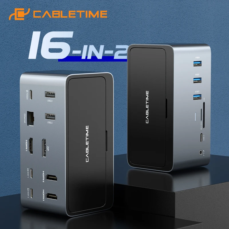 Cabletim Usb Docking Station Multi Hub Pd100w Hdmi Dp Display Ssd ...