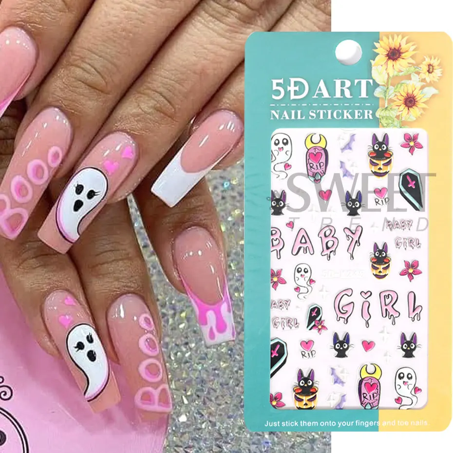 Halloween Toe Nail Art Ghost