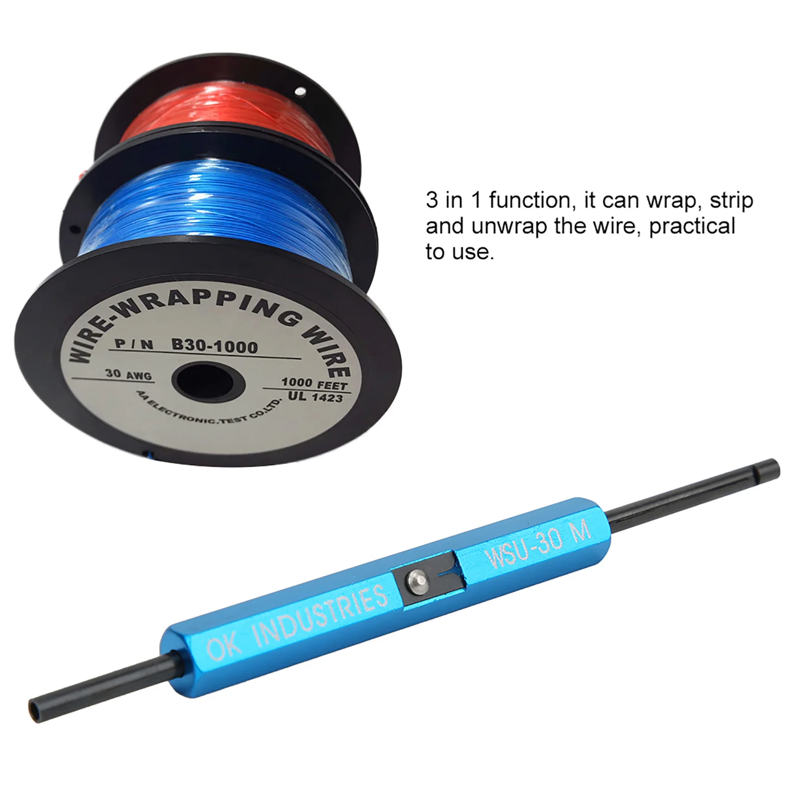 3 in 1 Function Single Stranded Wire Wrap Strip Unwrap Hand Tool for ...