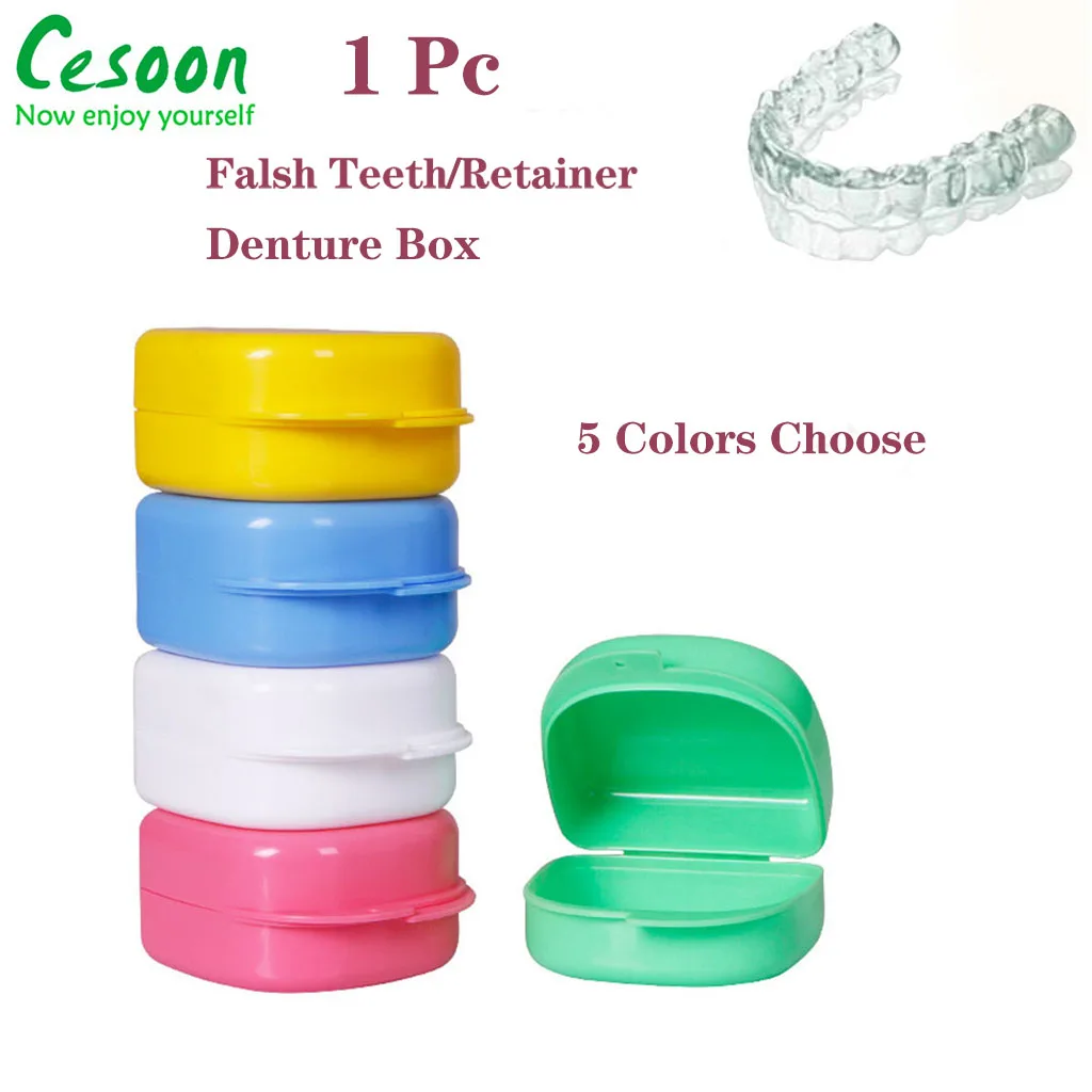 Denture-Bath-Box-Storage-Retainer-Mouth-Guard-Container-Fake-Teeth-Case ...