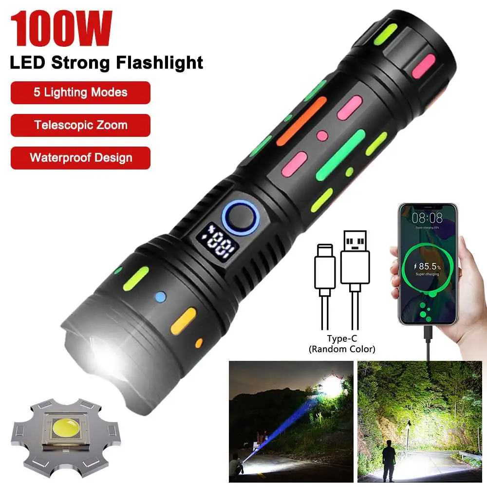 Powerful-Laser-Flashlights-Telescopic-Zoomable-Torch-Light-Portable ...