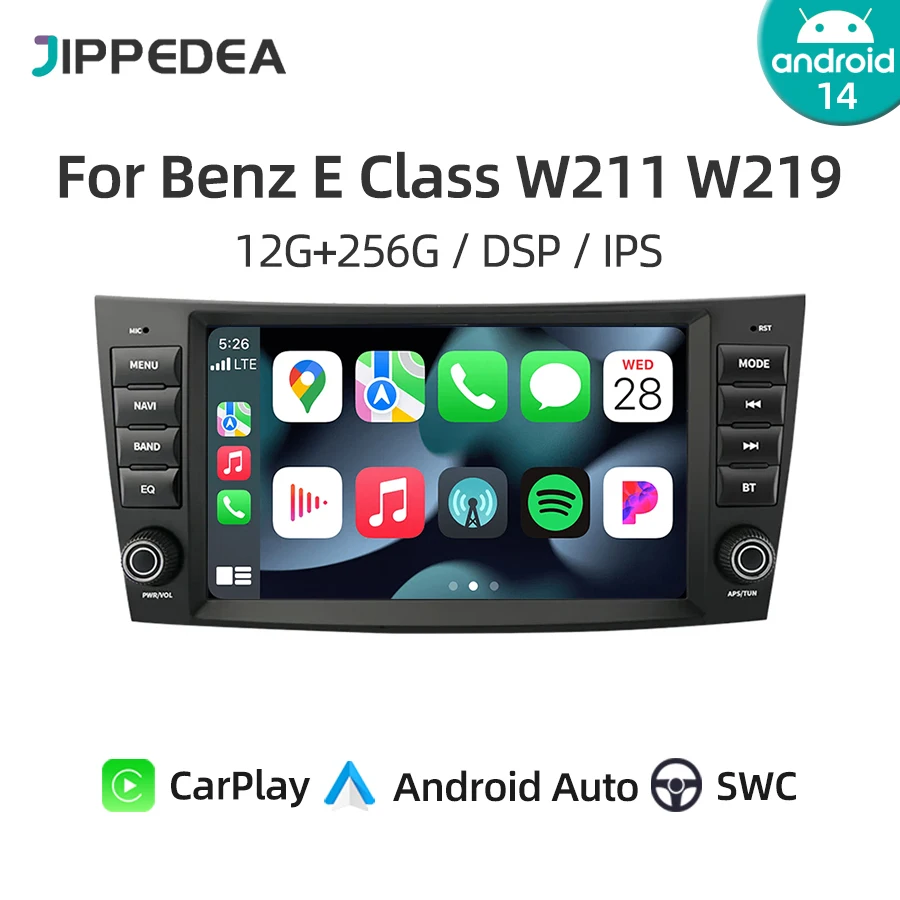 Android 14.0 Car Radio For Mercedes Benz E Class W211 W219 2004-2011 ...