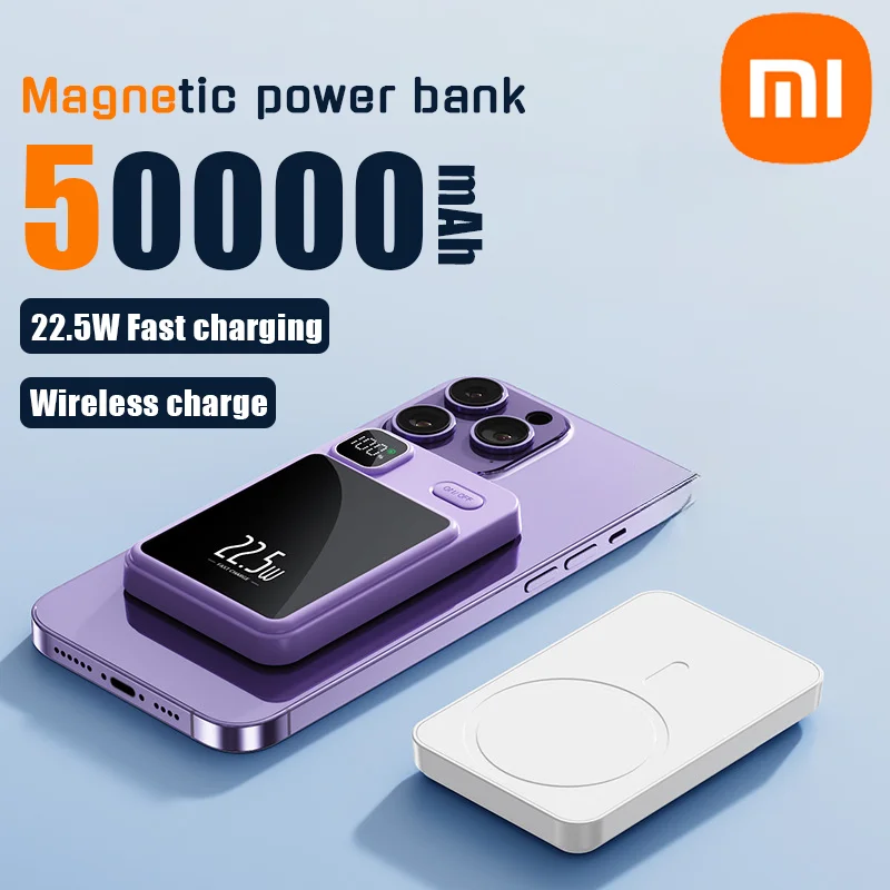 Xiaomi-50000mAh-Magnetic-Wireless-Charger-Power-Bank-Portable-External ...
