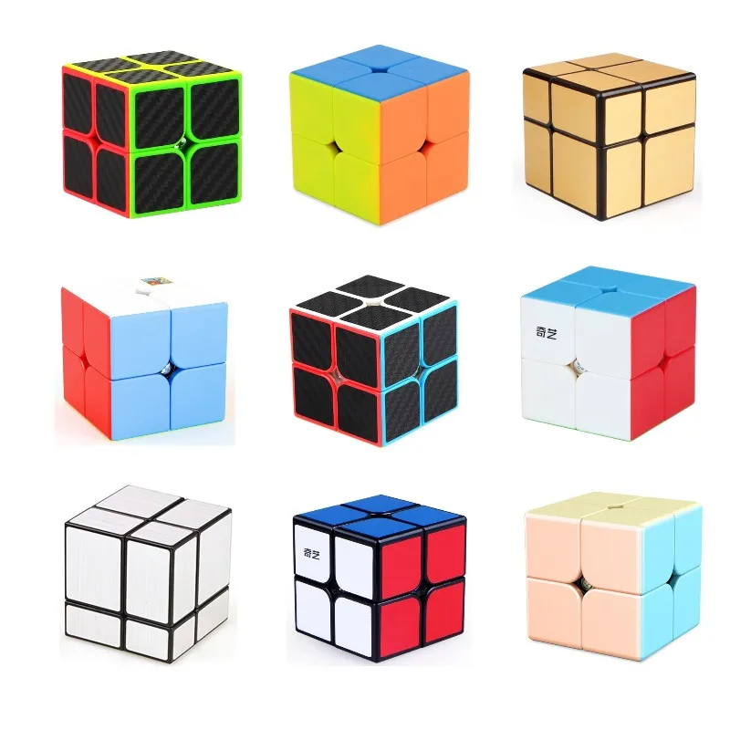 Magic-Cube-2X2-SpeedCube-2-2-Stickerless-Carbon-Fiber-Sticker-Macaroon ...