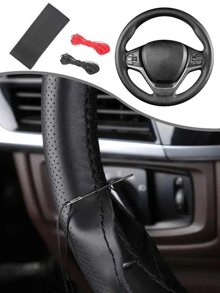 Funda-Universal-trenzada-para-volante-de-coche-Protector-con-agujas-e ...