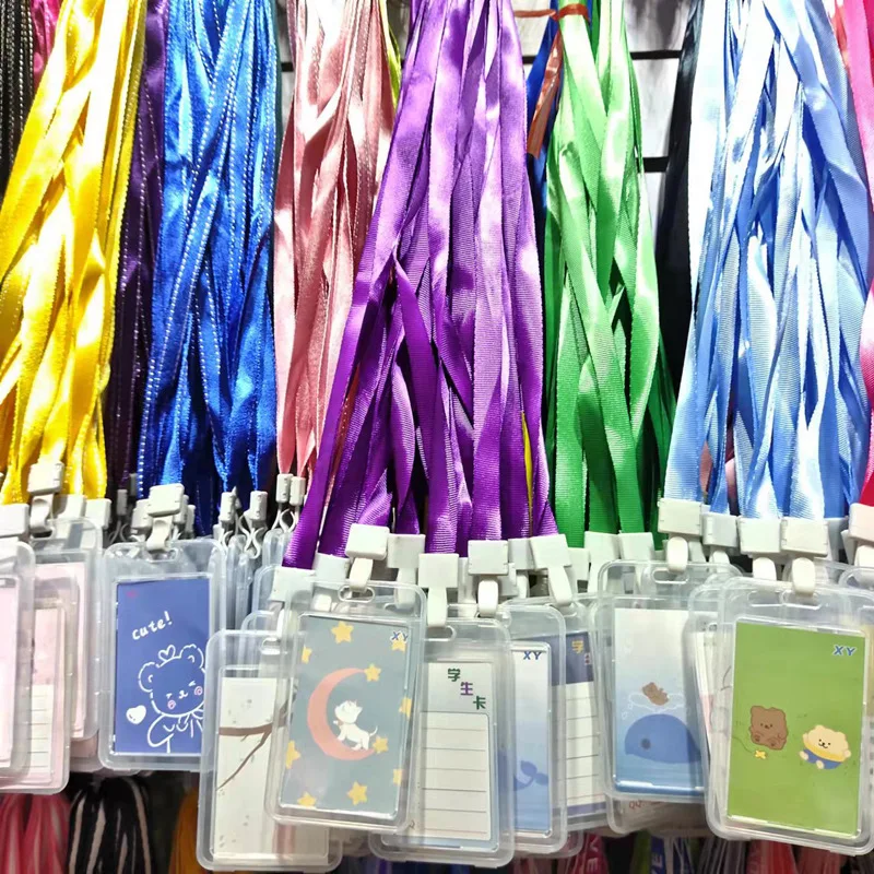 10-Pcs-Lot-Plastic-Work-Card-Holder-with-Lanyard-ID-Card-Bus-Card ...
