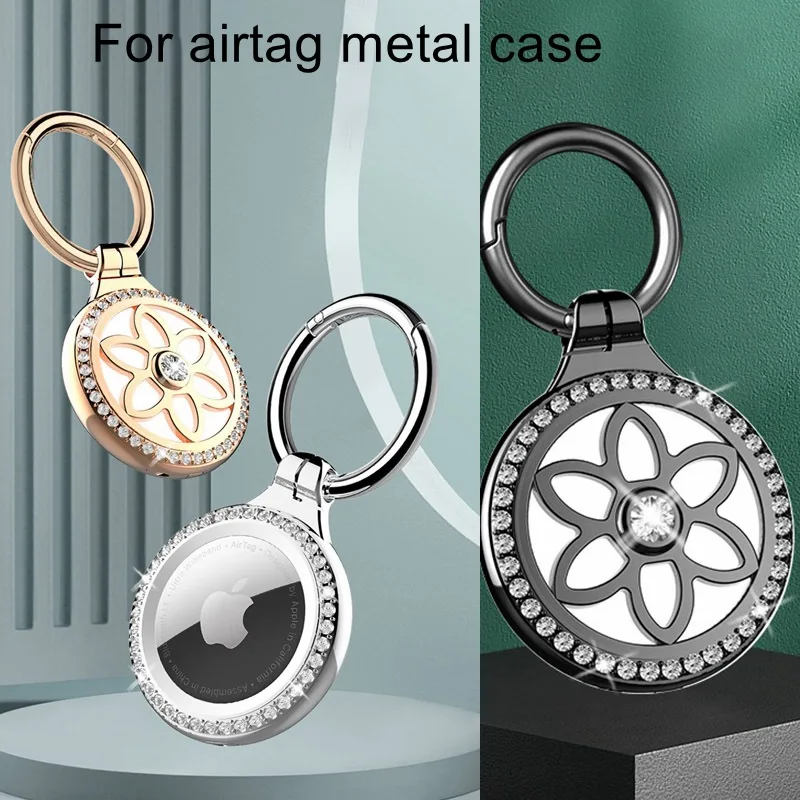 Metal-Protective-Case-For-AirTag-Tracker-Shinning-hexagram-Metal-Sleeve ...