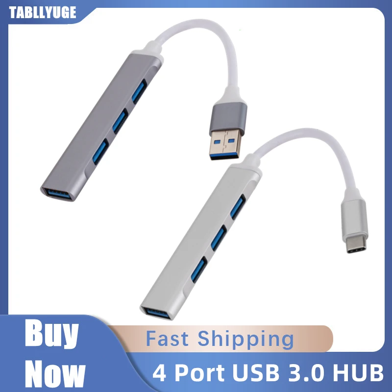 USB-C-HUB-3-0-Type-C-Extender-4-Port-Splitter-Adapter-OTG-Docking ...