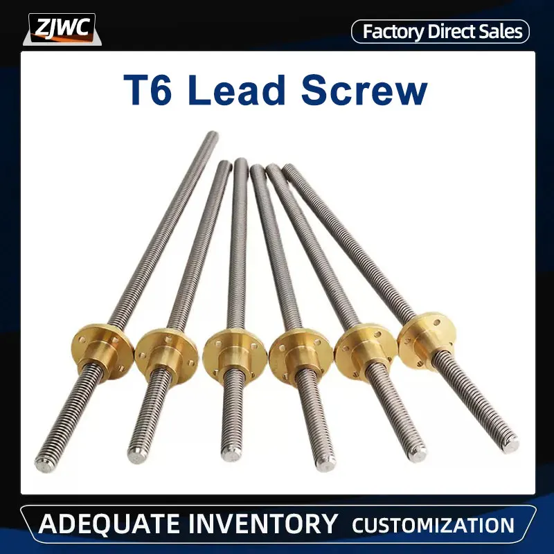 T6-Lead-Screw-304-Stainless-Steel-Diameter-6mm-Pitch-1mm-Length-100-150 ...