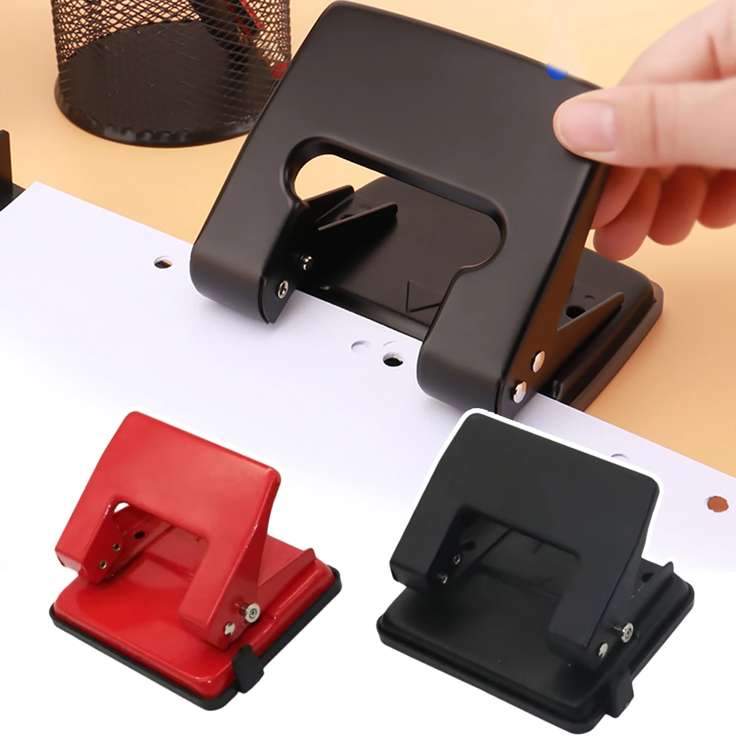Mini Double hole Puncher Loose-Leaf Round Hole DIY Punching Tool ...
