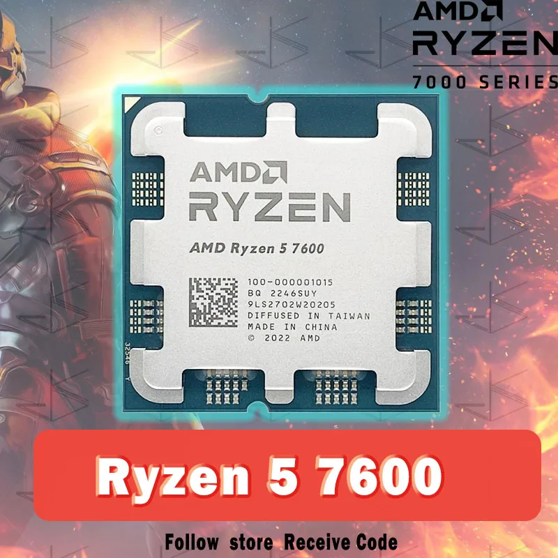 PROCESADOR AMD Ryzen 5 7600 R5 7600 3,8 GHz 6-core 12-thread PCIE5.0 ...