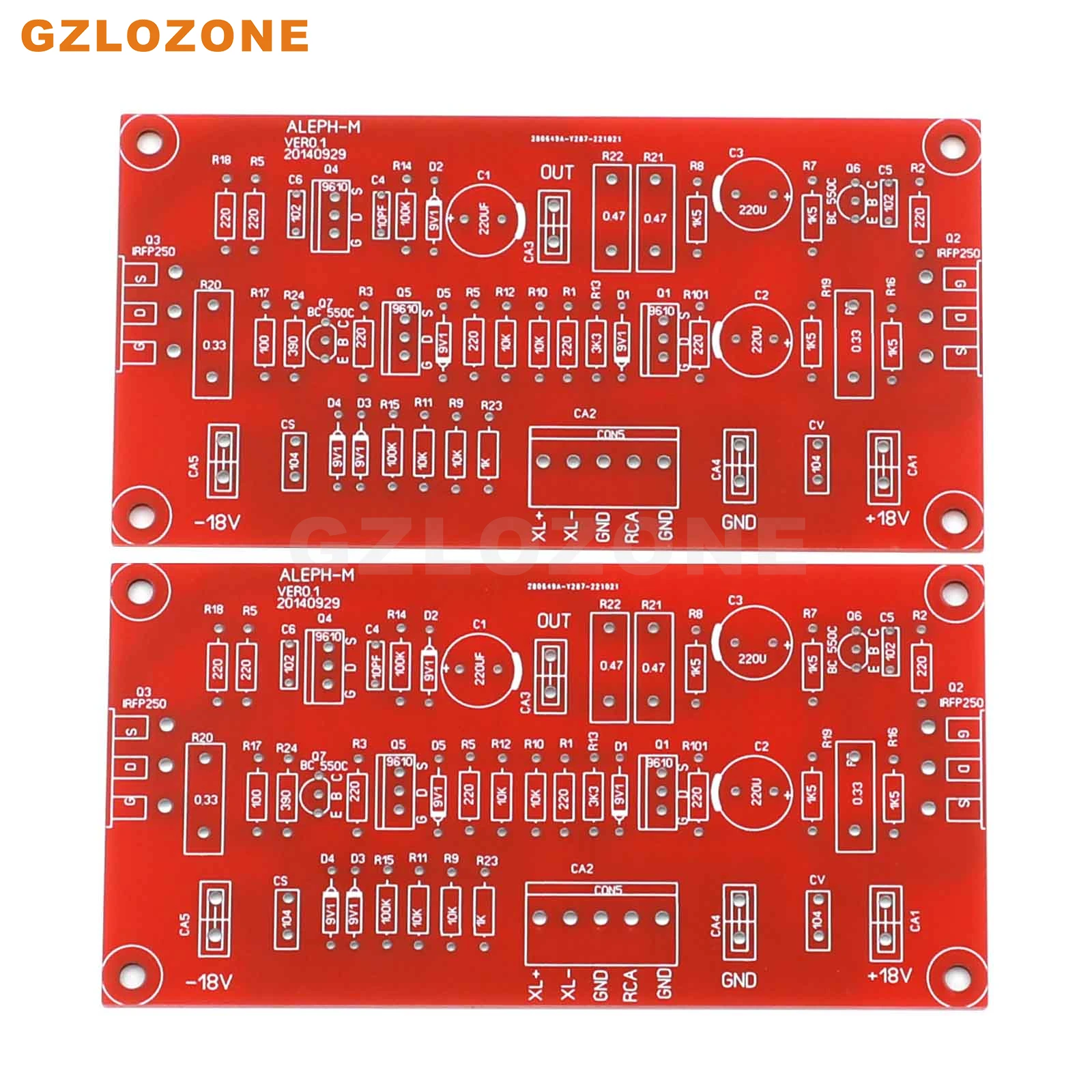 One Pair Stereo PASS ALEPH-M 16W Pure Class A Power Amplifier Bare PCB