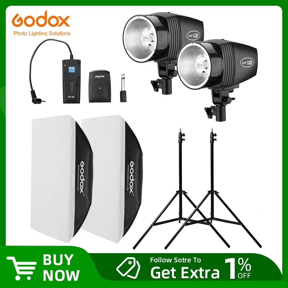 Godox Flash Studio Strobe Kit | Strobe Studio Flash Light Kit - 300ws ...