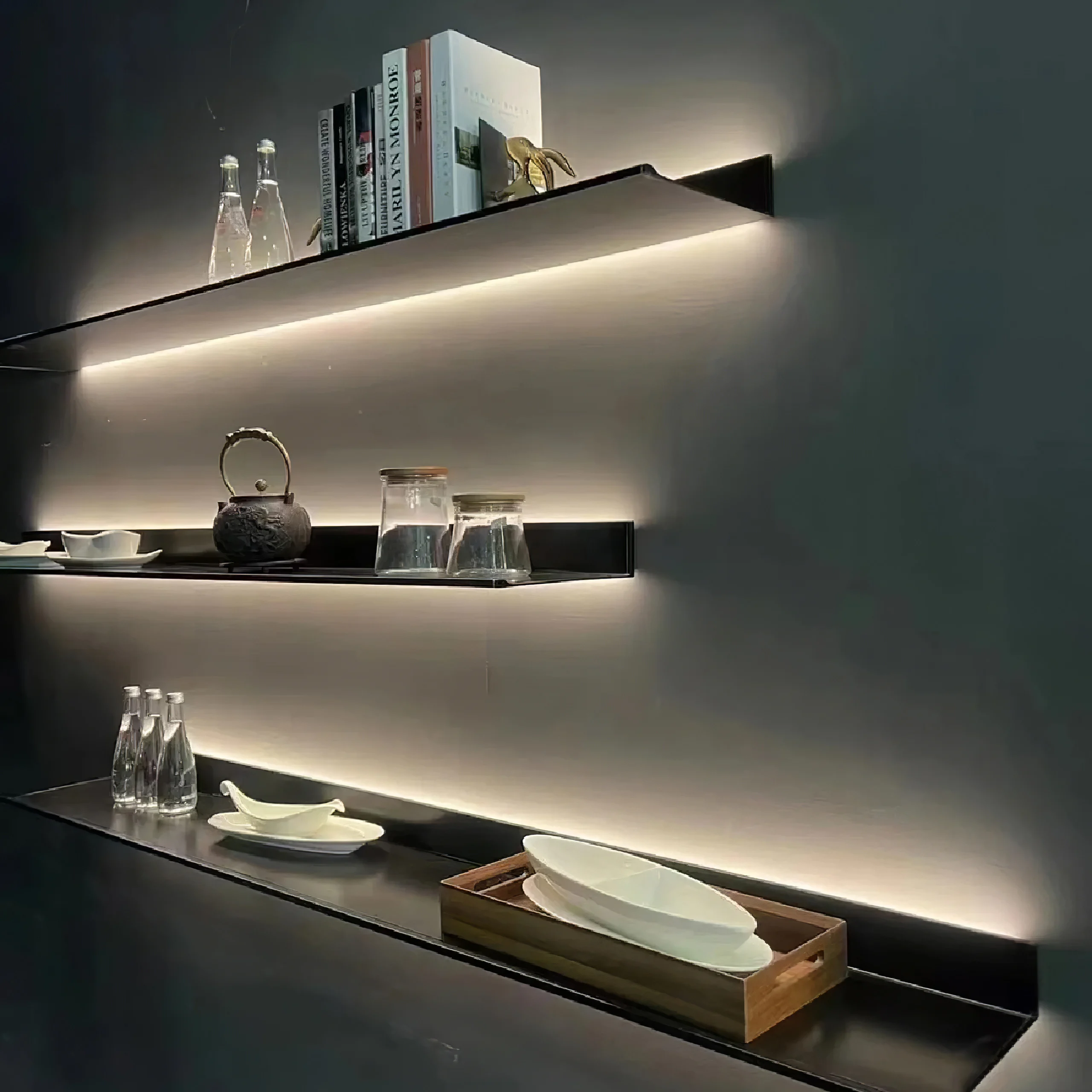 Modern-luxury-housing-creative-custom-decorative-wall-shelves-shelves ...