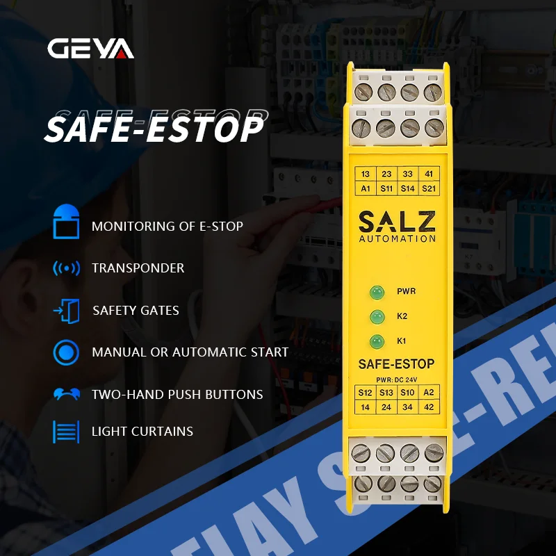 GEYA 1PCS Multi-Purpose Scram Device With Three Safety Relay Contacts ...