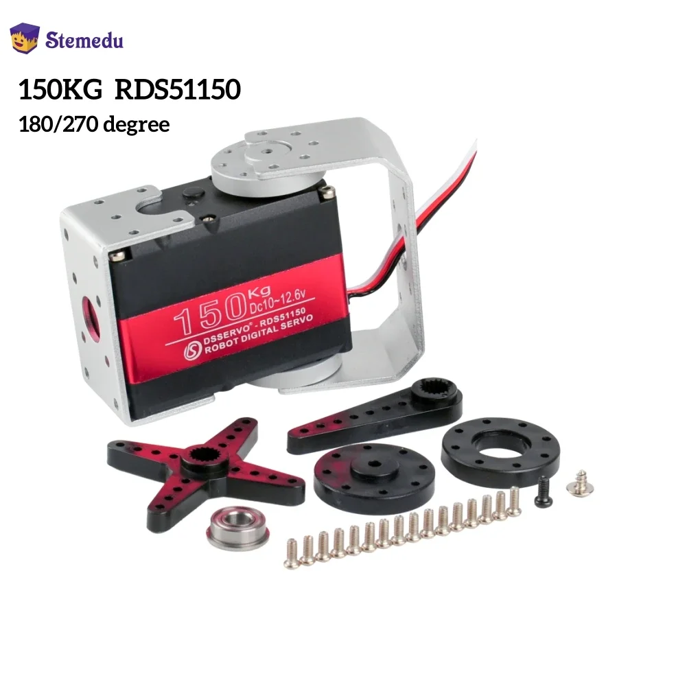 150Kg RDS51150 Metal Gear Digital Servo 12V 180/270 Degree Ip66 Robotic ...