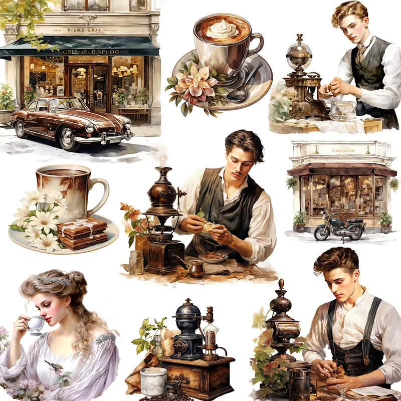 Cafe-and-barista-Stickers-Crafts-And-Scrapbooking-stickers-kids-toys ...