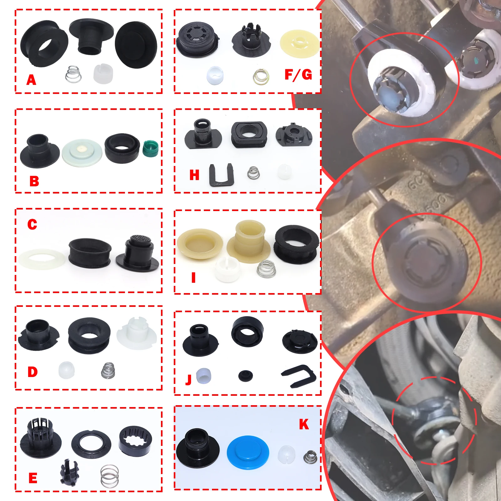 Gear Linkage Repair Kit Gearbox Shifter Lever Cable end Pivot Connector ...