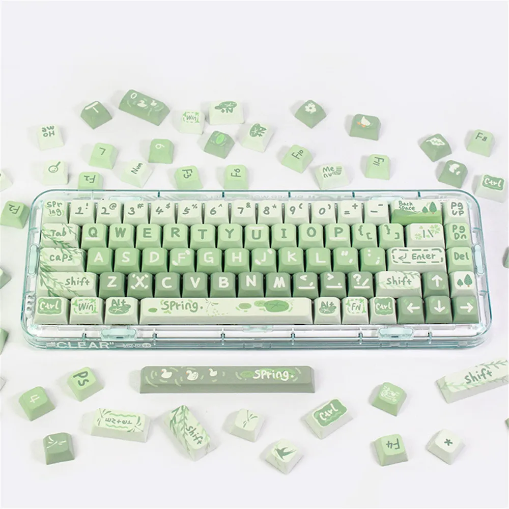 Spring-Green-Theme-Keycaps-133-Keys-PBT-Keycap-Dye-Sublimation-For ...