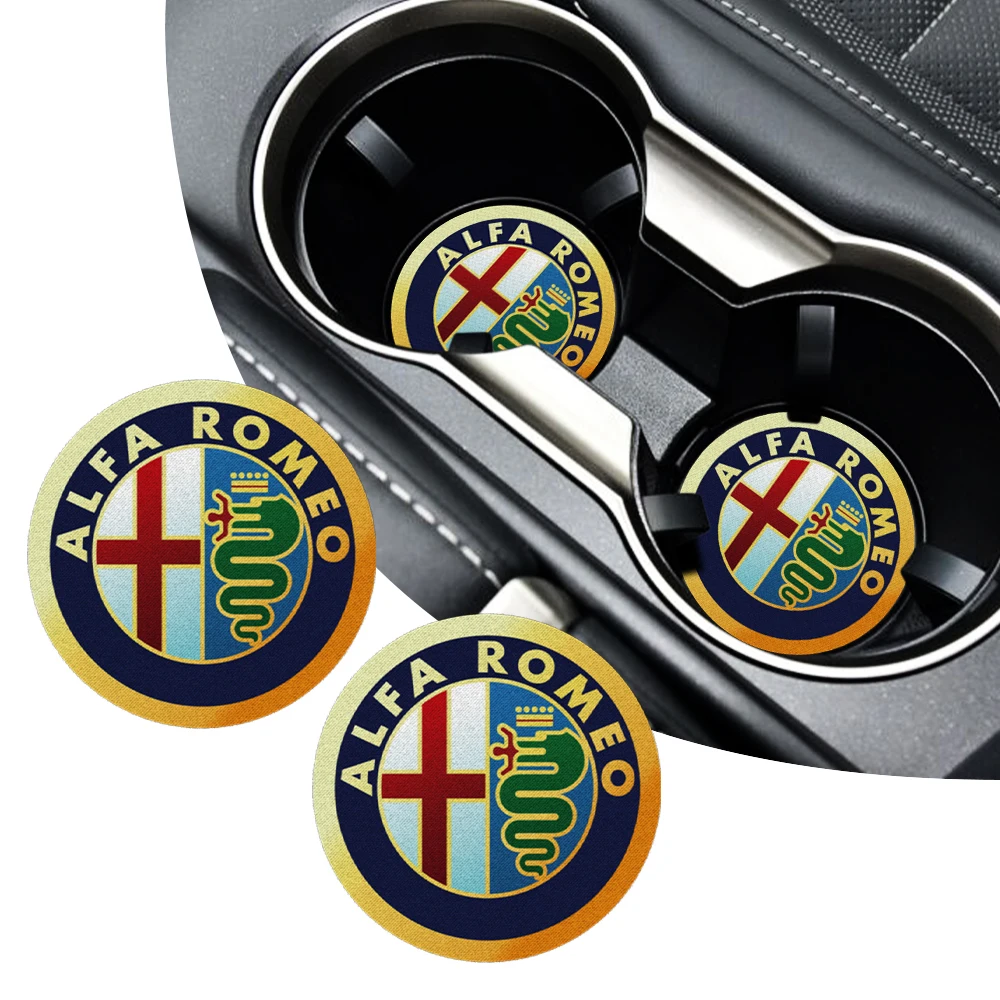 Car-Coaster-Cup-Bottle-Holder-Anti-slip-Pad-Waterproof-For-Alfa-Romeo ...