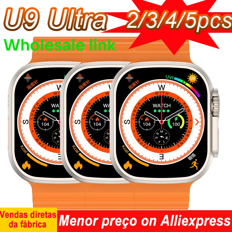 Reloj inteligente U9 Ultra Max 2 para hombre, Serie 9 brújula 2,2 ...