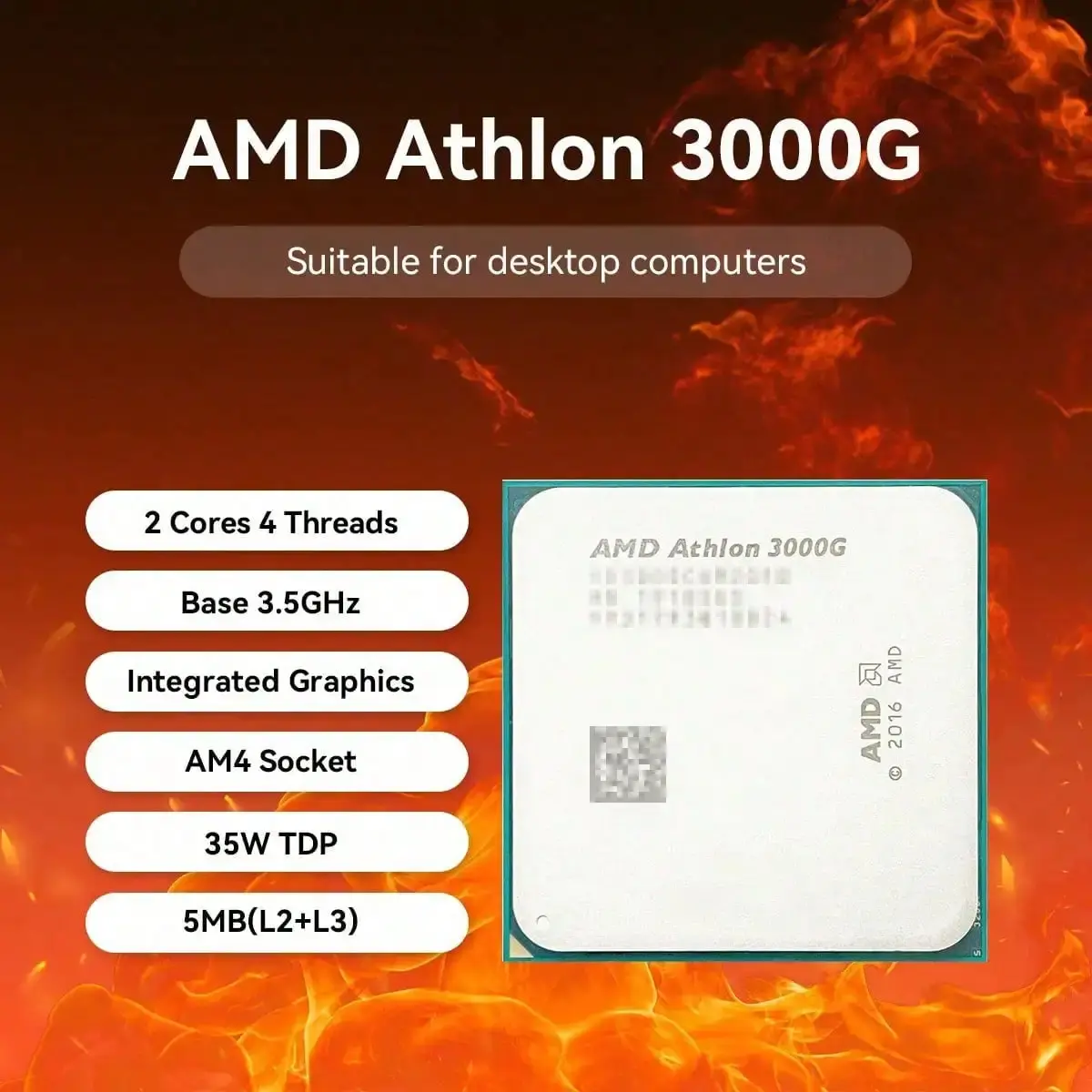 AMD-Athlon-3000G-3-5GHz-Base-Clock-2-Core-4-Thread-Desktop-Processor ...