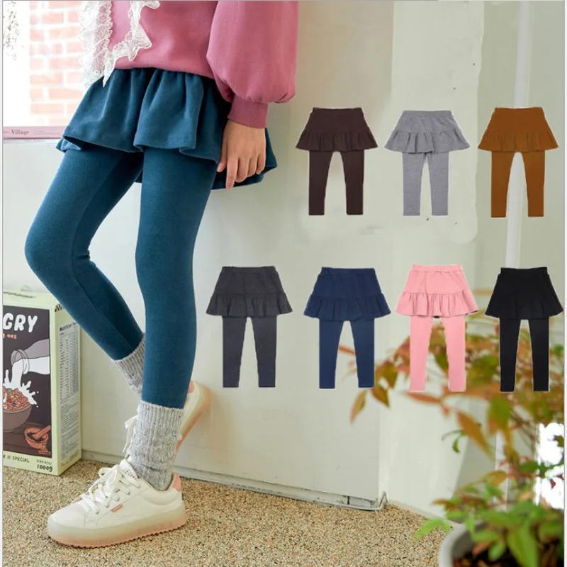 Warm-Spring-Cotton-Autumn-Winter-Girl-Leggings-Skirt-pants-Cake-Skirt ...