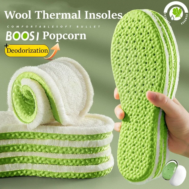 Wool-Thermal-Insoles-for-Shoes-Sport-Deodorization-Shock-Absorption ...