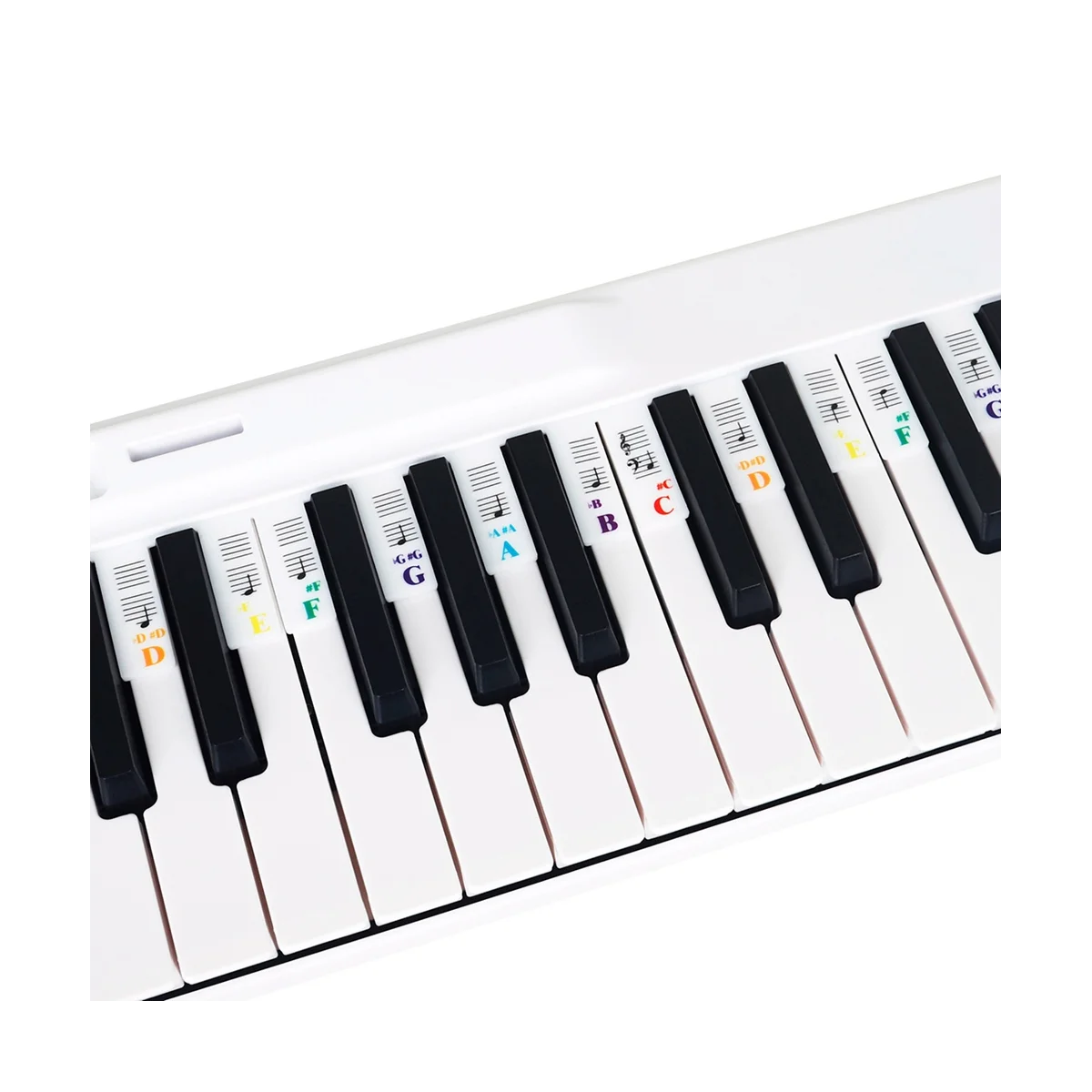 Piano-Note-Sticker-Button-Strip-Silicone-Color-Universal-Detachable ...